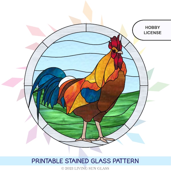 Stain Glass Rooster - Etsy