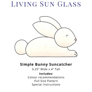 Bunny Stained Glass Pattern Rabbit Suncatcher Digital Pattern Printable ...