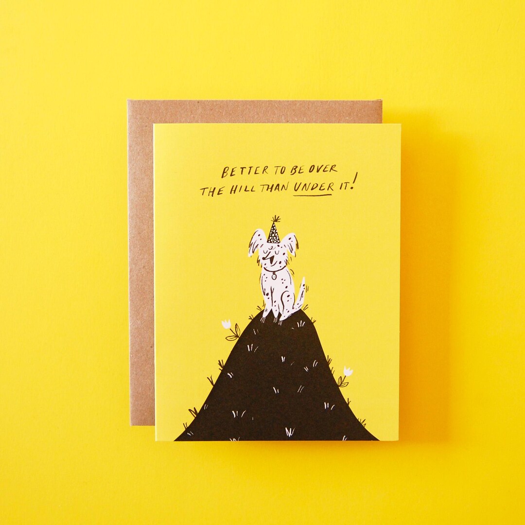 Over the Hill - Birthday Card - Etsy