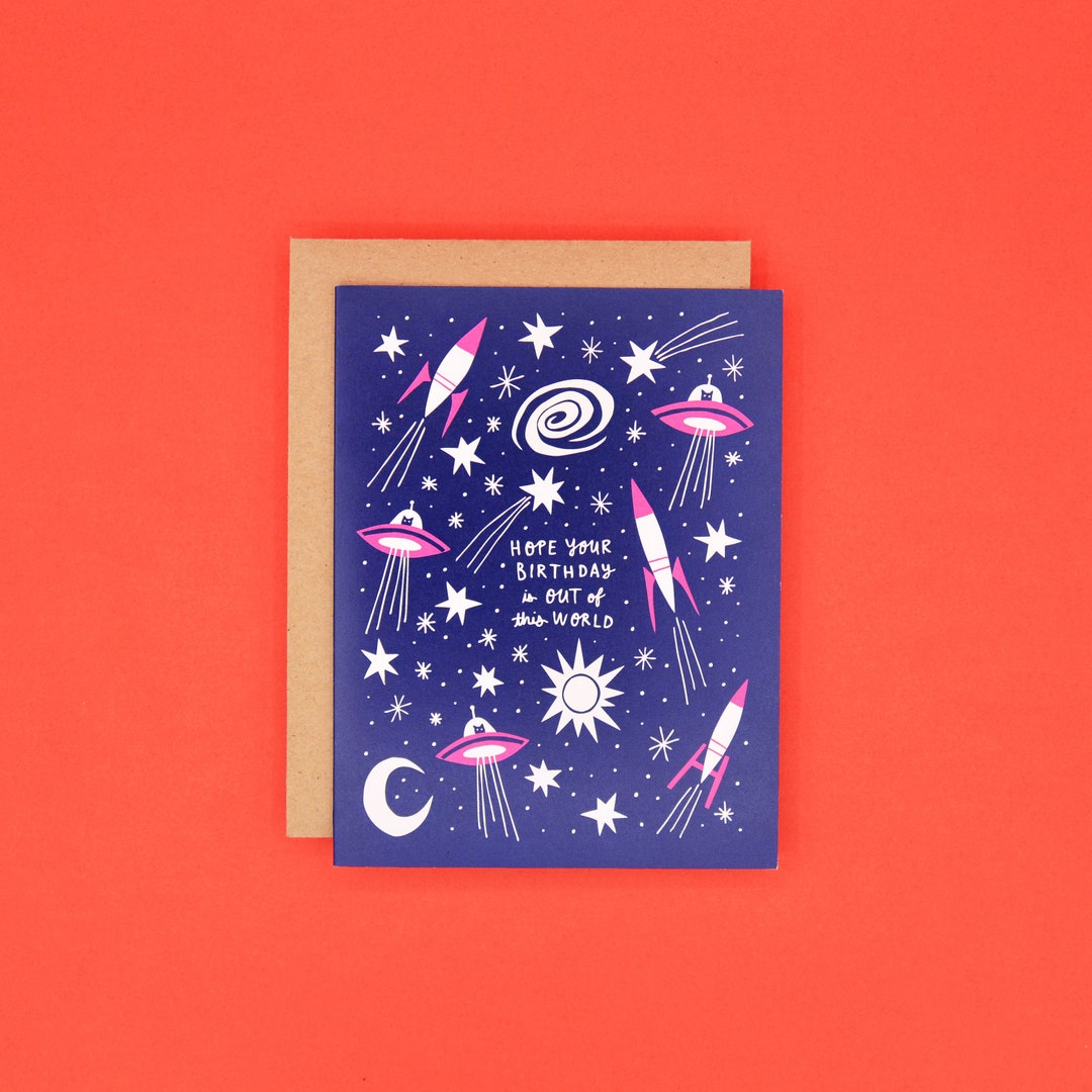 Atomic Birthday - Birthday Card - Etsy