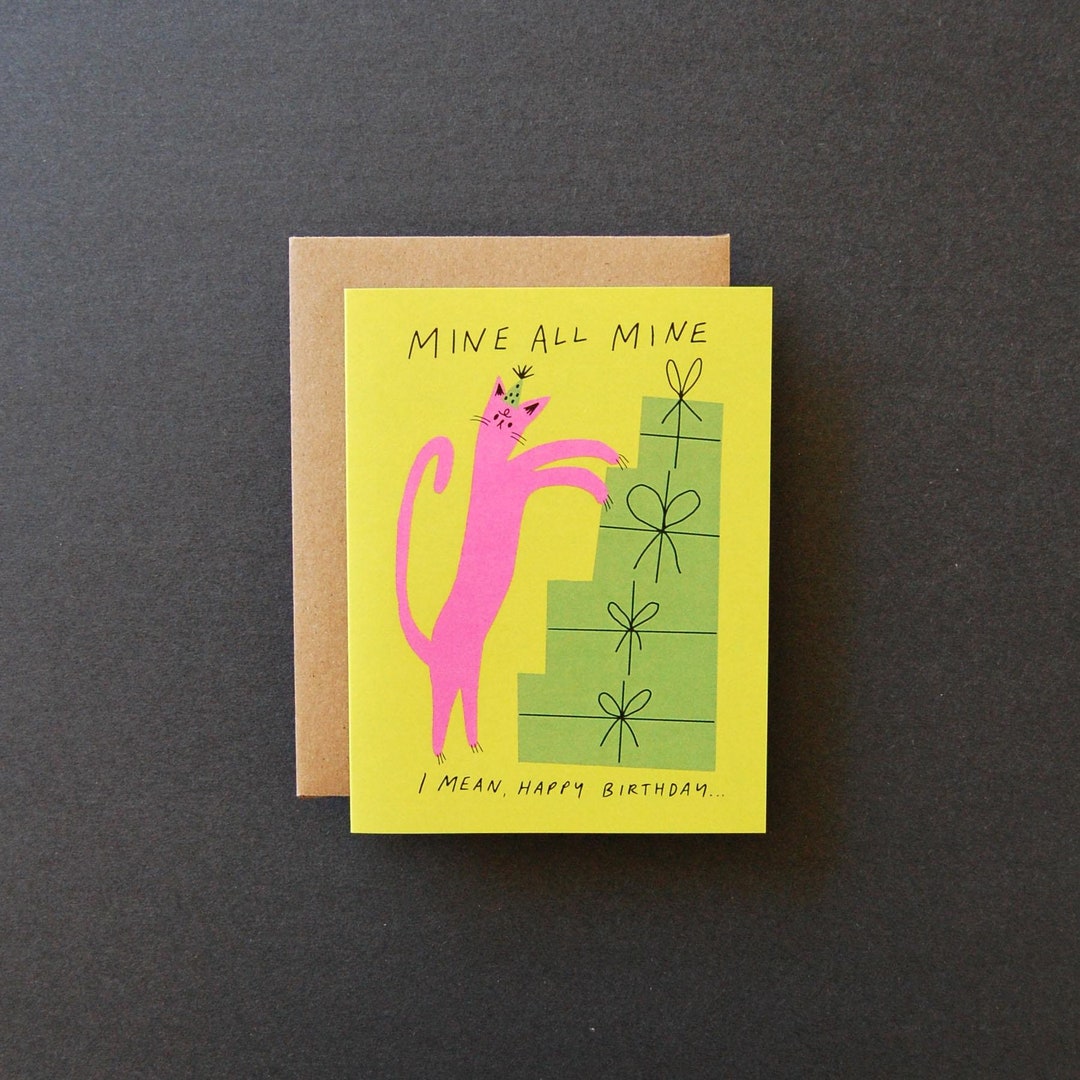 Mine All Mine - Birthday Card - Etsy