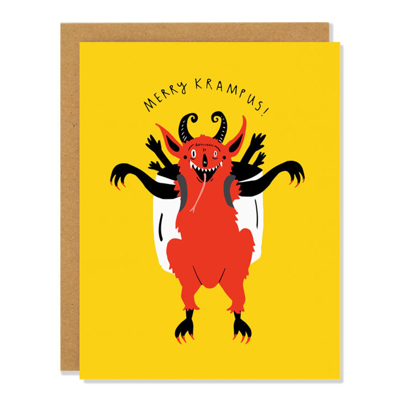 Krampus Holiday Greeting Card | Etsy