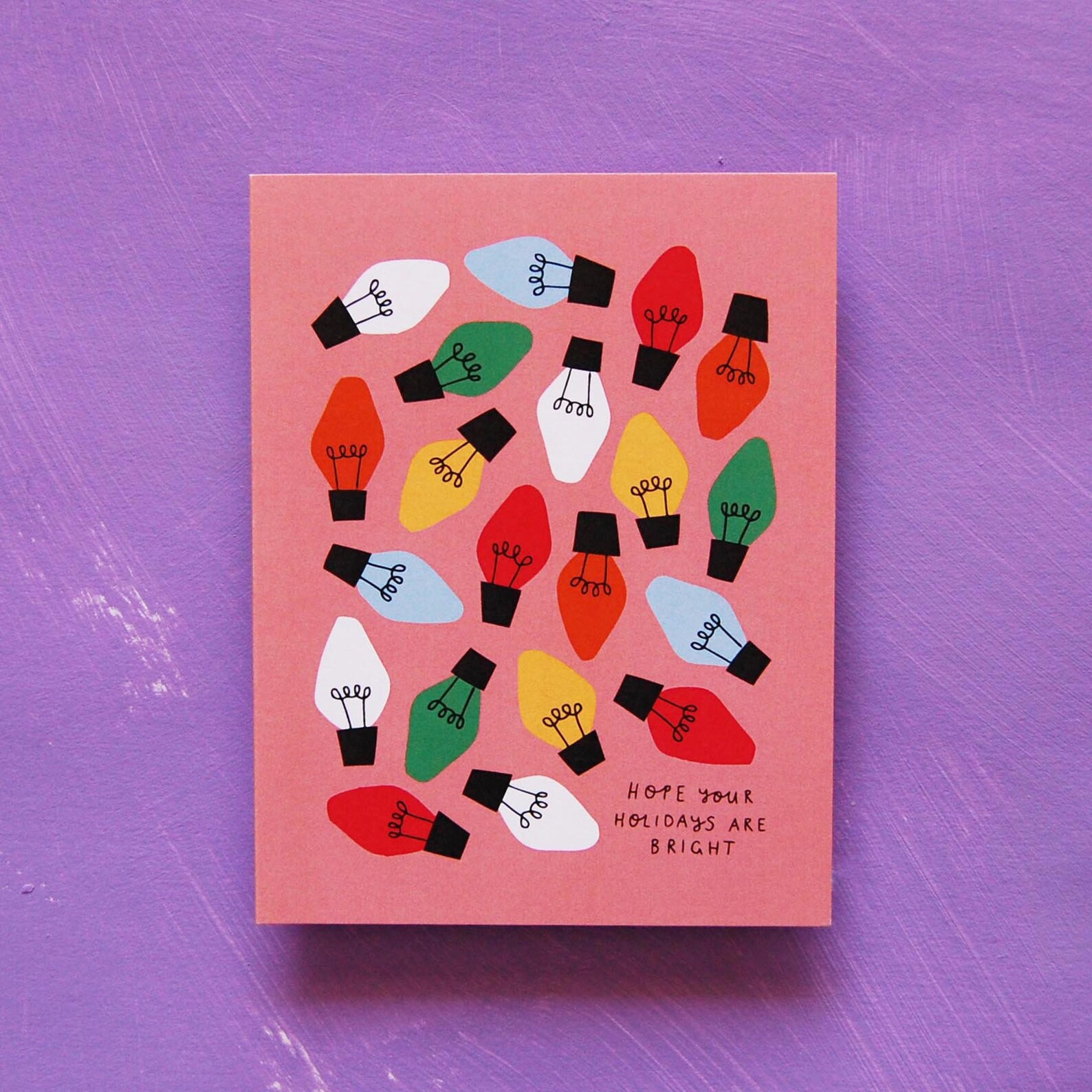 Christmas Lights Greeting Card - Etsy