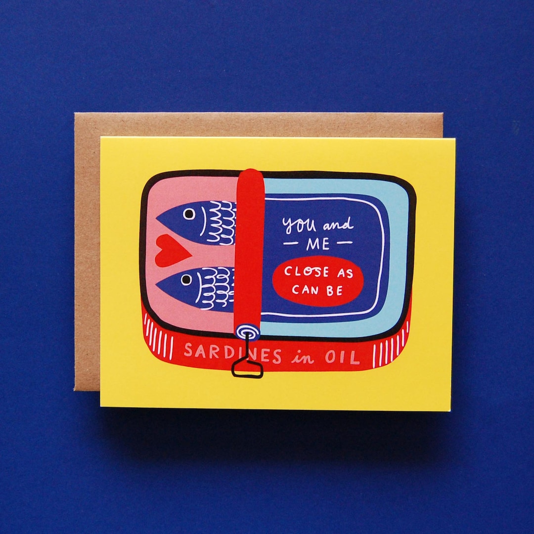 Sardines - Love & Friendship Card - Etsy