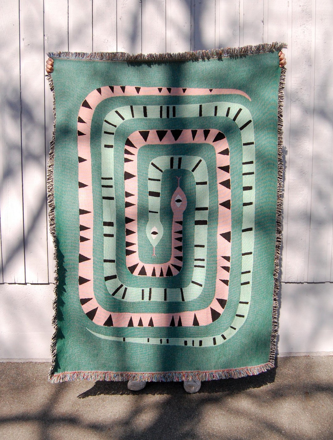 Twin Snakes Woven Throw Blanket - Etsy
