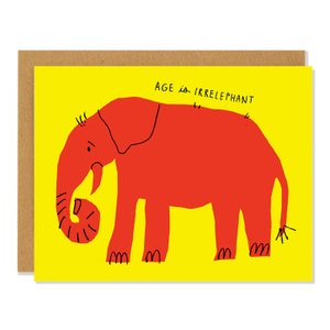 Irrelephant - Birthday Card - Etsy