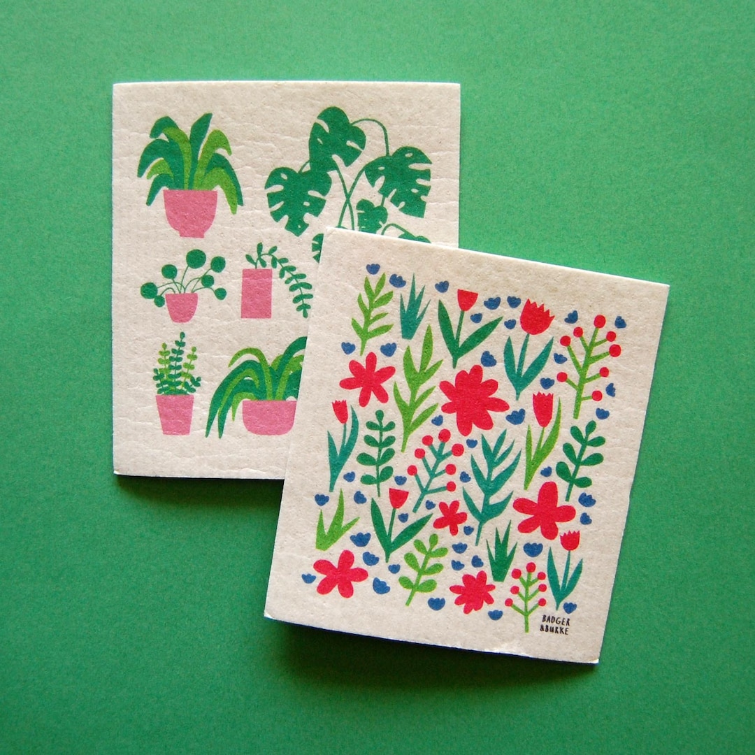 Flower Field Sponge Cloth - Etsy