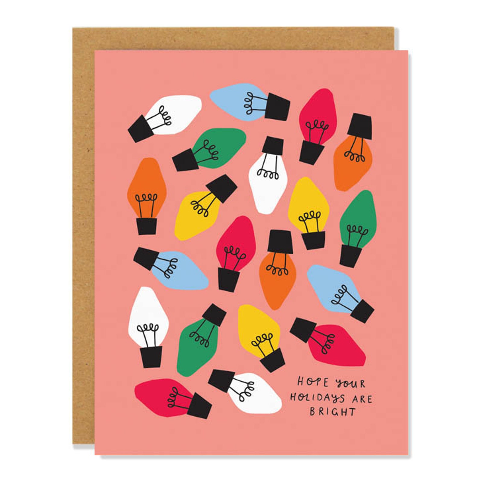 Christmas Lights Greeting Card - Etsy