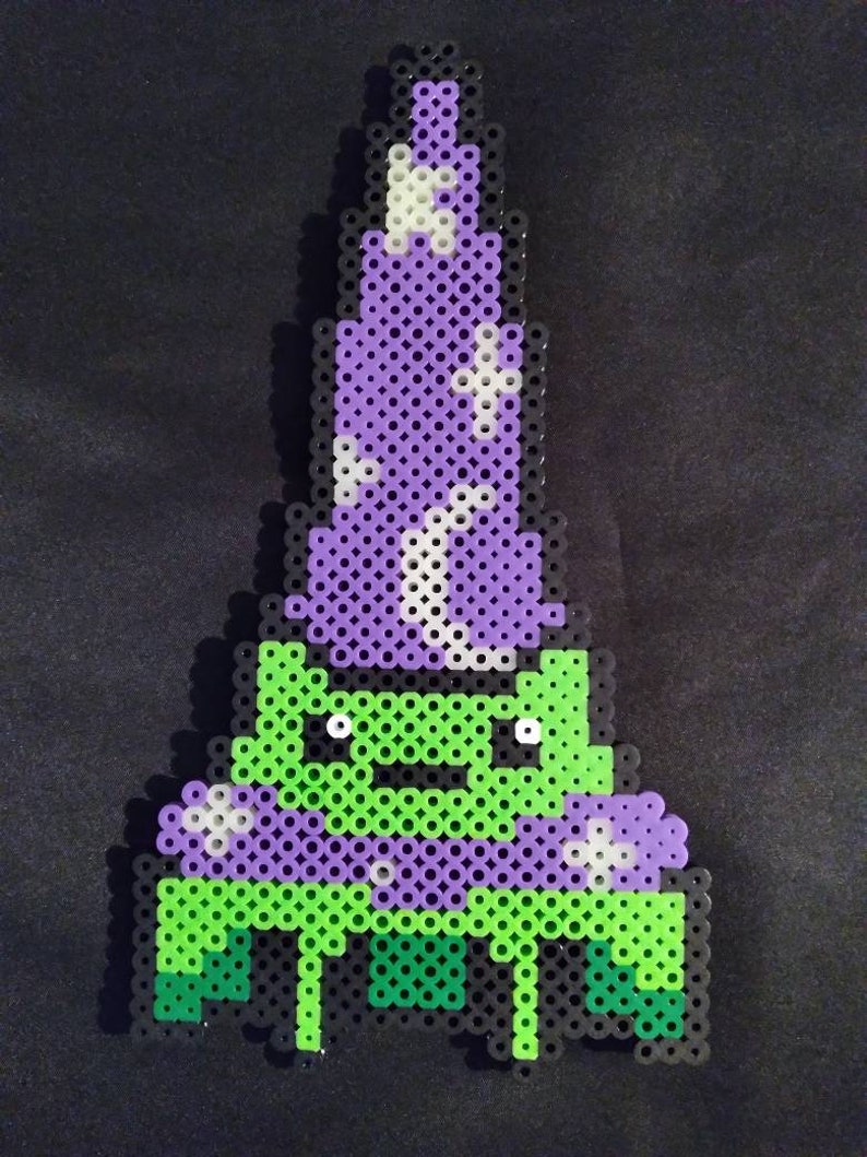 Frog With Wizard Hat Pixel Art Bead Sprite Perler Beads Craft | Etsy