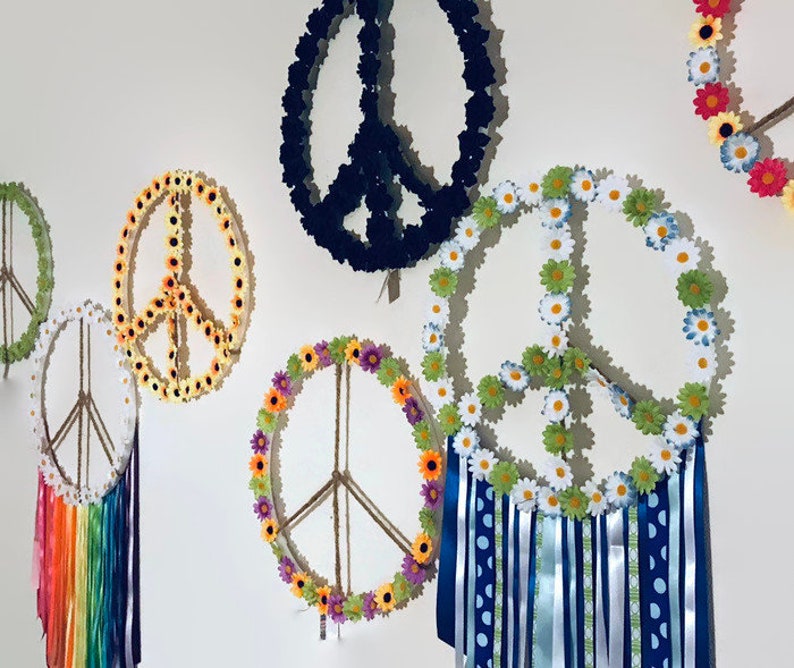 Mini Hula Hoop Peace Sign Decorative Peace Sign Wall - Etsy