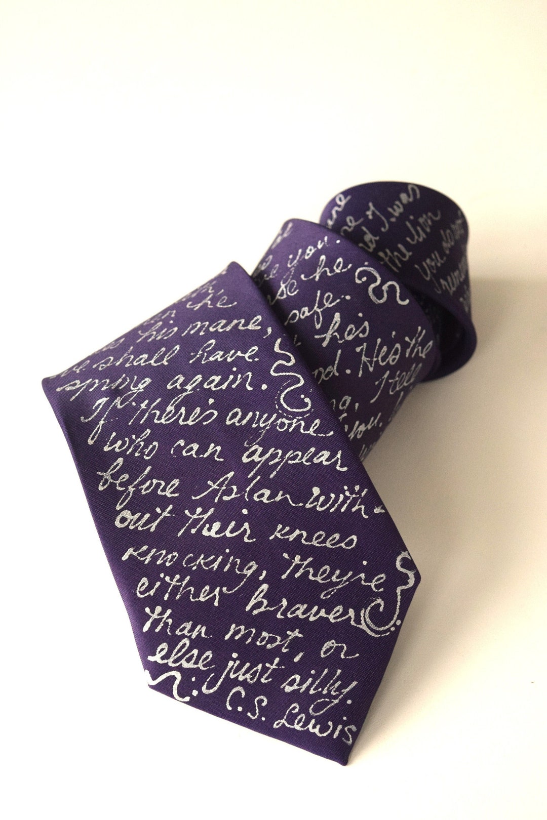 Aslan Quotes Tie, Narnia Quotes Necktie - Etsy