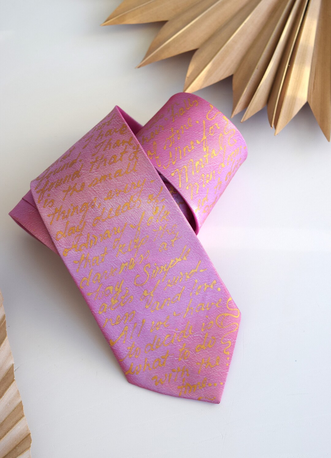 Pink Book Quote Tie, LOTR Book Tie - Etsy