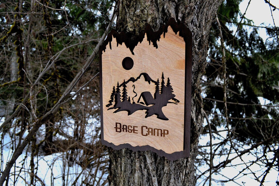 Base Camp Wood Sign - Etsy