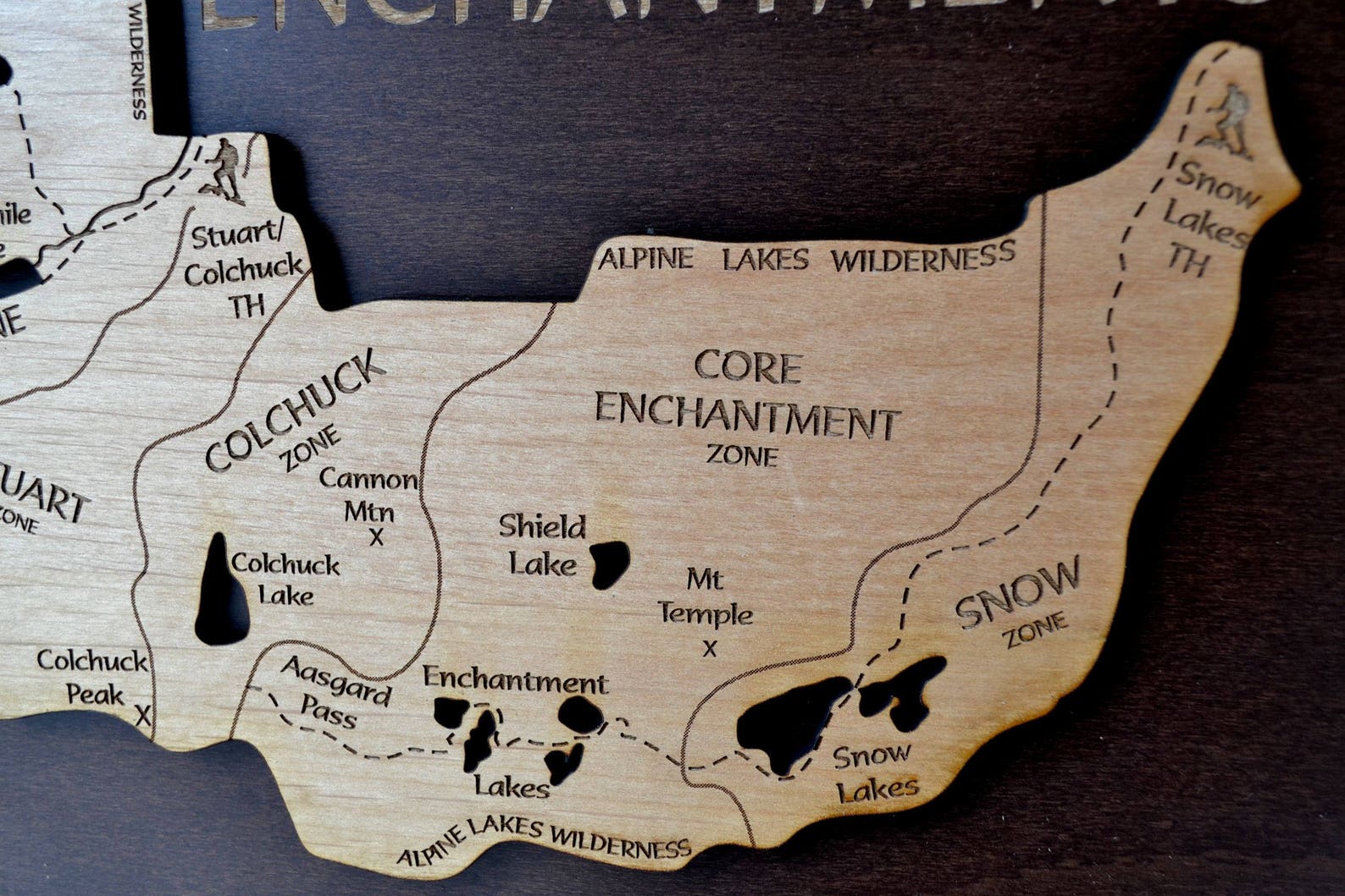 The Enchantments Wood Map - Etsy