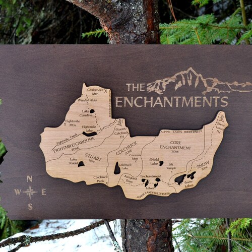 The Enchantments Trail Map the Enchantments Trail Poster - Etsy