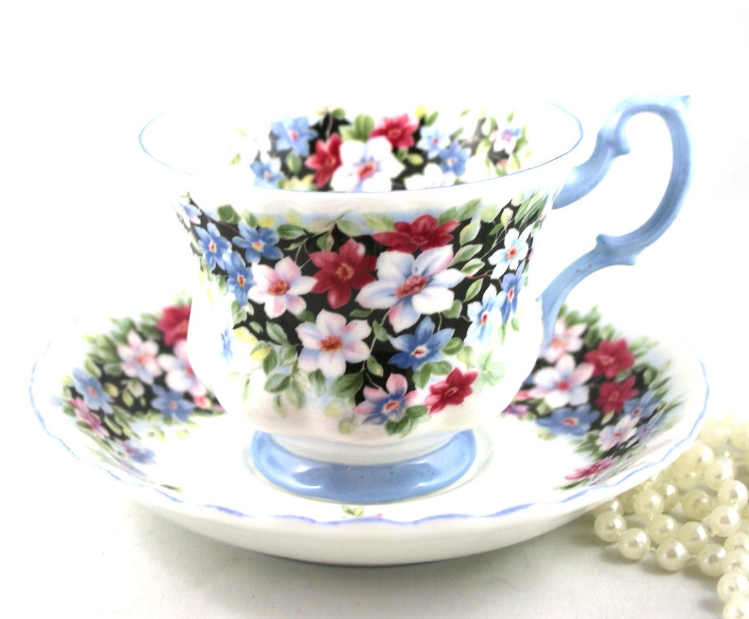 Royal Albert Lovely Duo, Fragrance Series, Colorful Clematis' Pattern ...