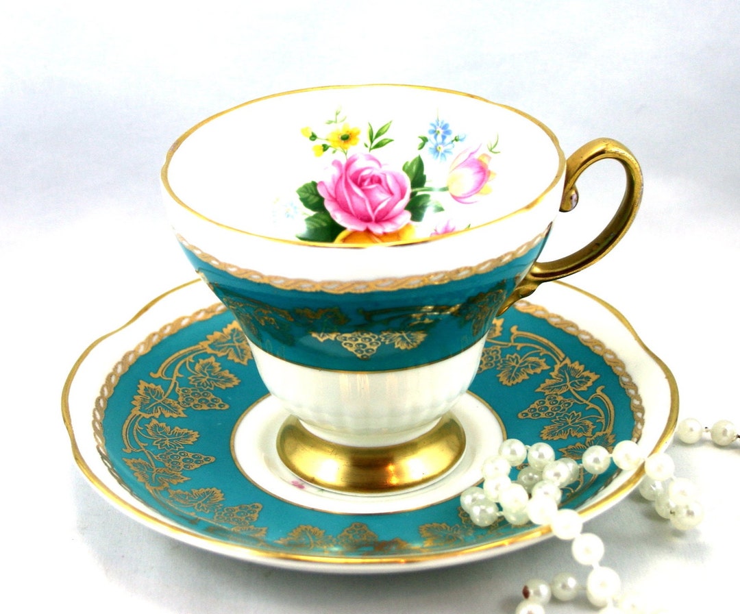 E.B Foley Beautiful Duo, Delicate Floral Accent, Pine Green Gilded ...