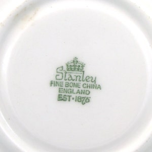 Vintage Stanley Bone China Tea Cup Duo: Burgundy Floral, Gilded Borders ...