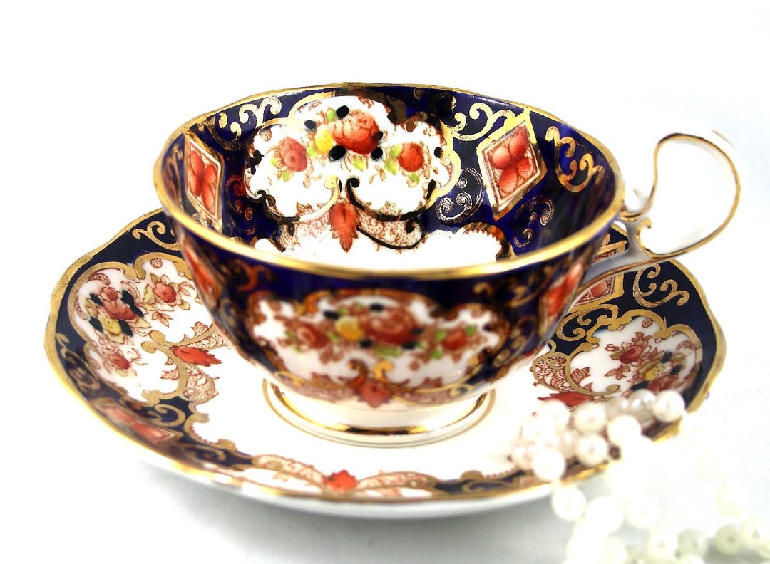 Royal Albert Elegant, Vintage Duo, Imari Style, Derby Pattern, Cobalt ...