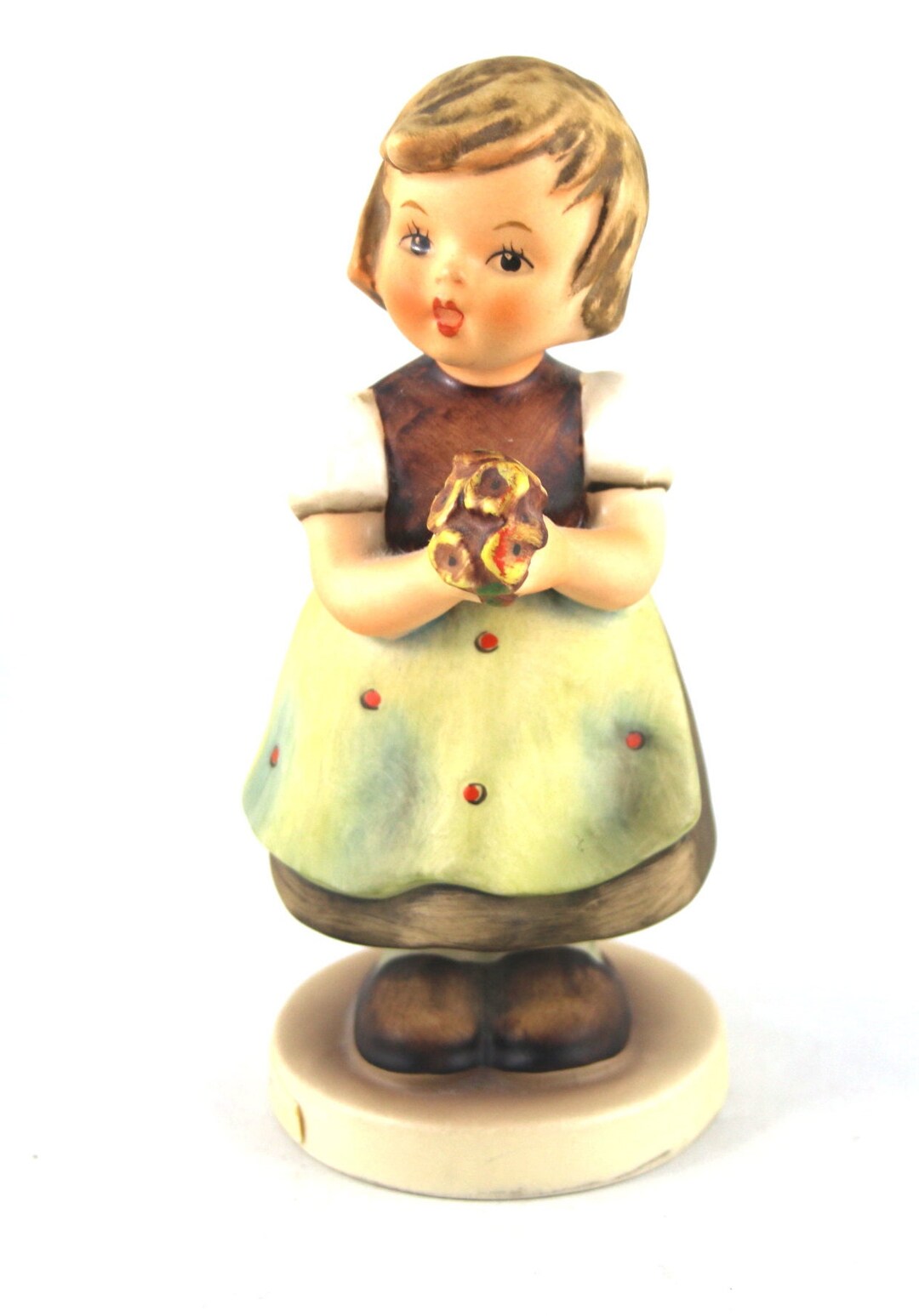 Goebel Girl Figurine: Bavarian Bone China, Bouquet of Flowers, 1960s - Etsy