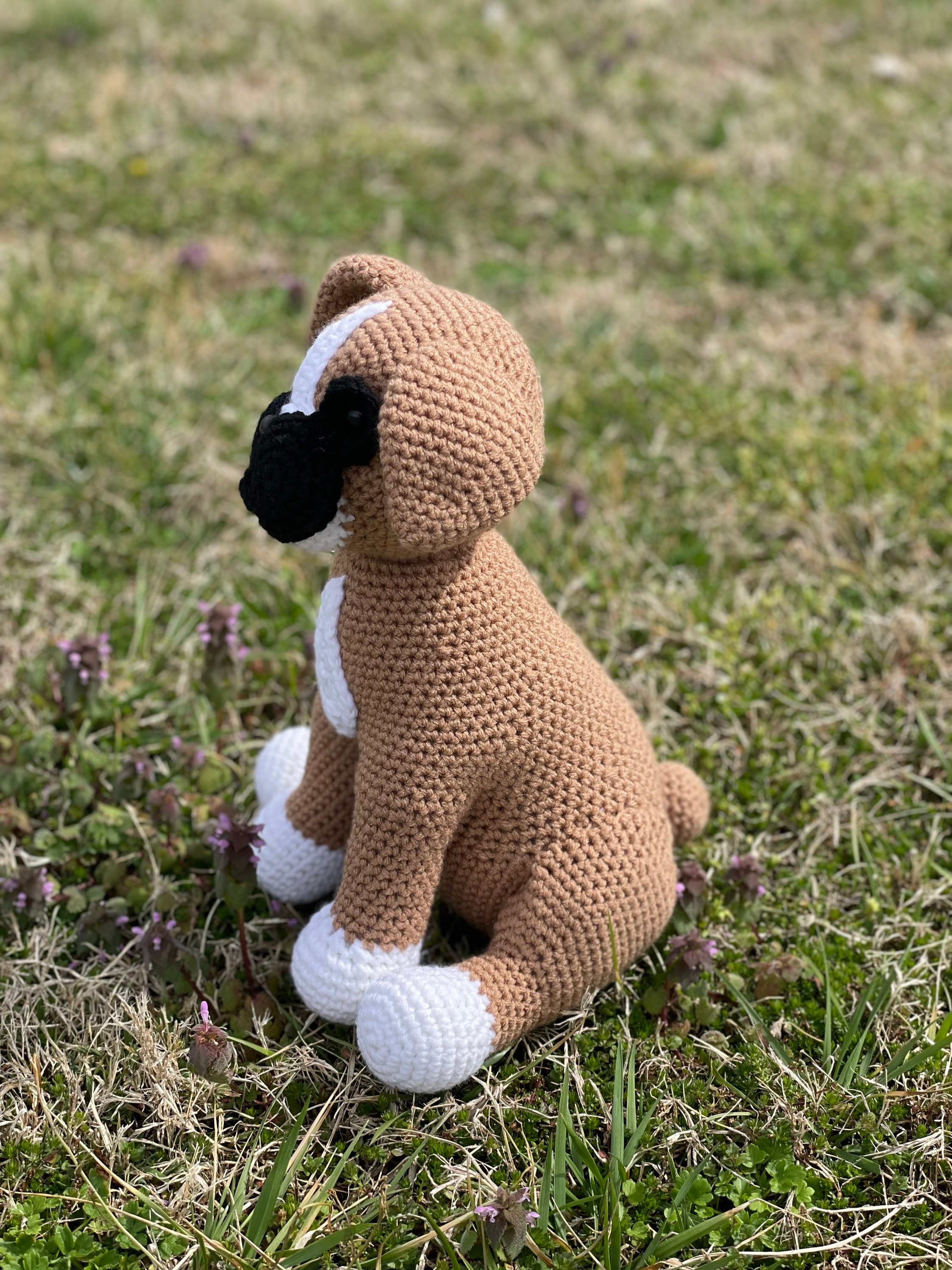 Handmade Crocheted Boxer Inspired Amigurumi Stuffed Plush Toy - Etsy
