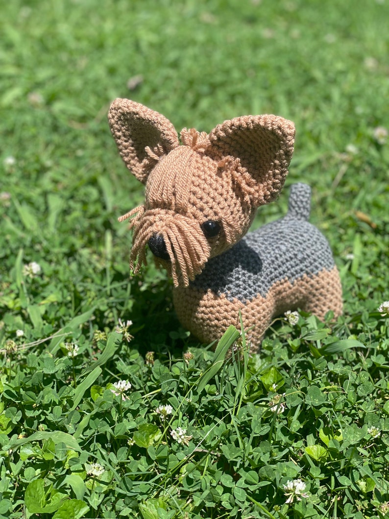Crocheted Yorkie Stuffed Plush Toy - Etsy