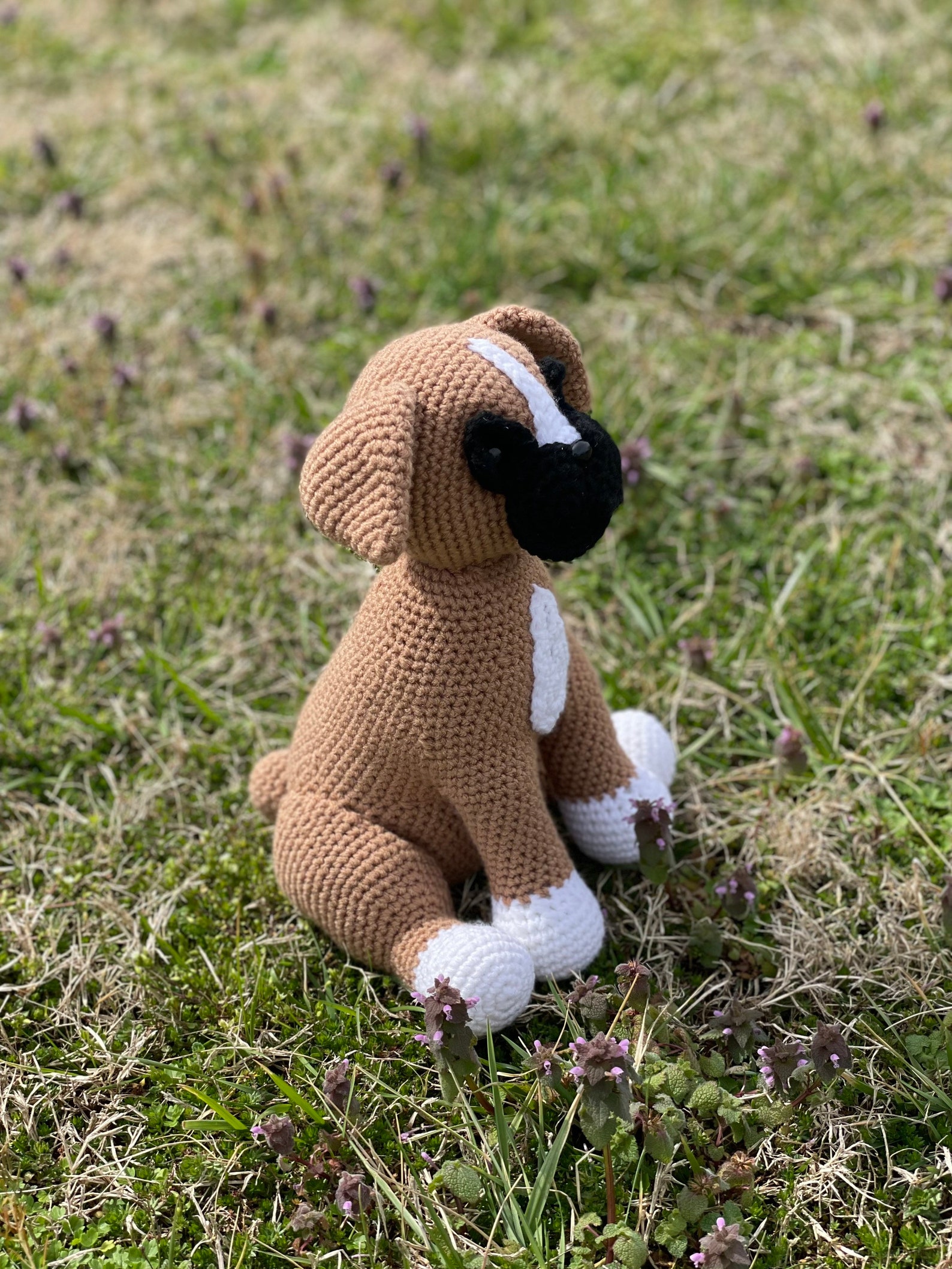 Handmade Crocheted Boxer Inspired Amigurumi Stuffed Plush Toy - Etsy
