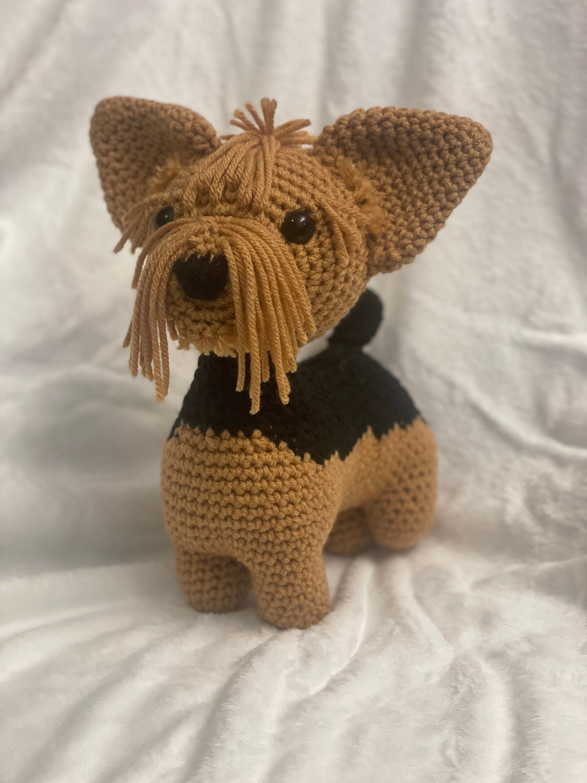 Crocheted Yorkie Stuffed Plush Toy - Etsy