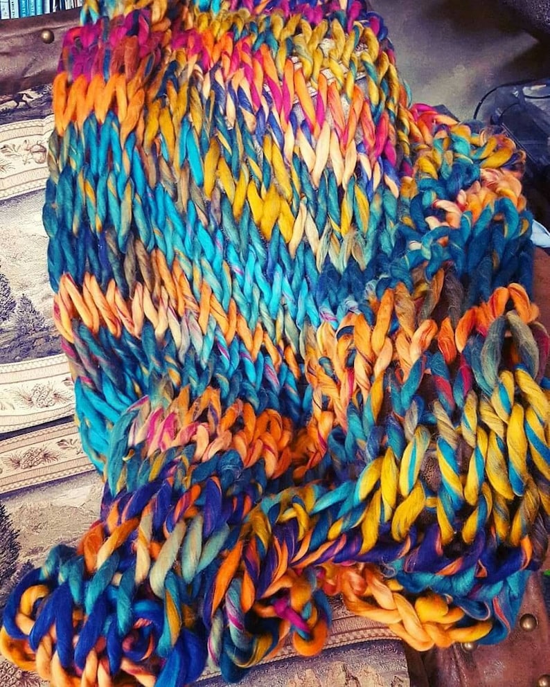 Chunky Knit Blanket-arm Knitting - Etsy