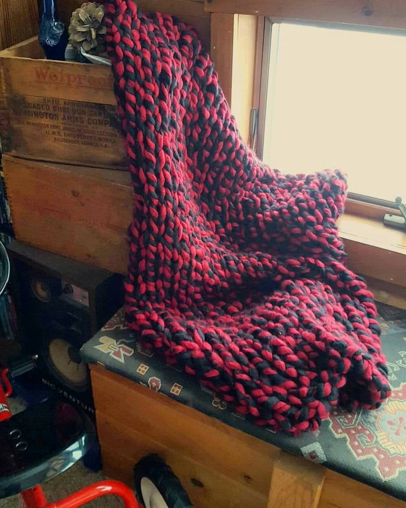 Chunky Knit Blanket-arm Knitting - Etsy