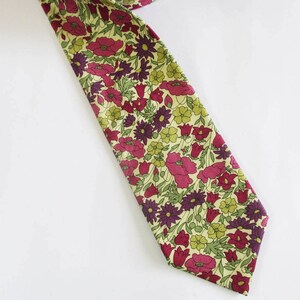 Floral Necktie ~ Made in Purple Daisy and Poppy ~ Floral Design ~ Men's ...