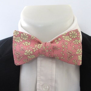 Men's Bowtie in Liberty Print " Capel " - Pink Floral Colorway - Floral ...