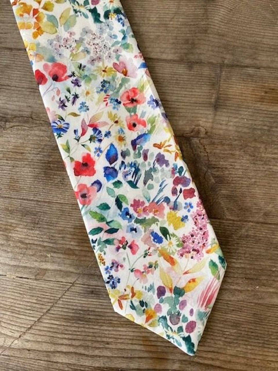 Liberty Print Fabric Necktie / Necktie Set / Pocket Square in FELDA ...