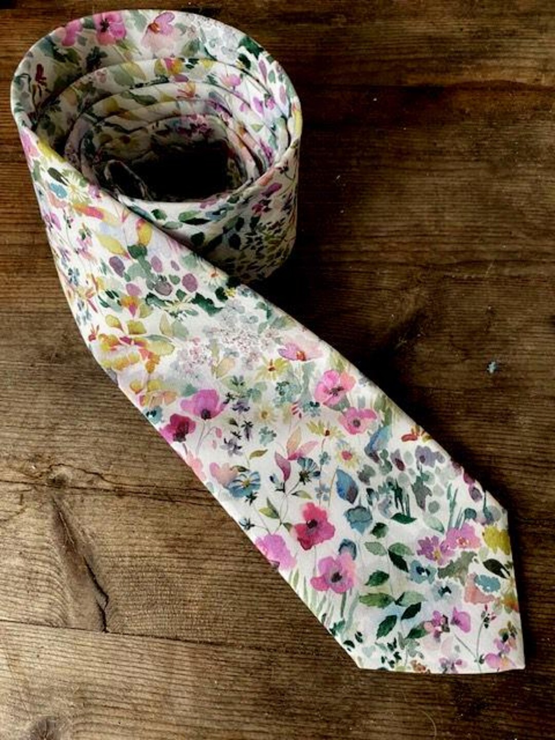Liberty Print Fabric Necktie / Necktie Set / Pocket Square in FELDA ...