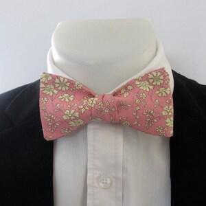 Men's Bowtie in Liberty Print " Capel " - Pink Floral Colorway - Floral ...