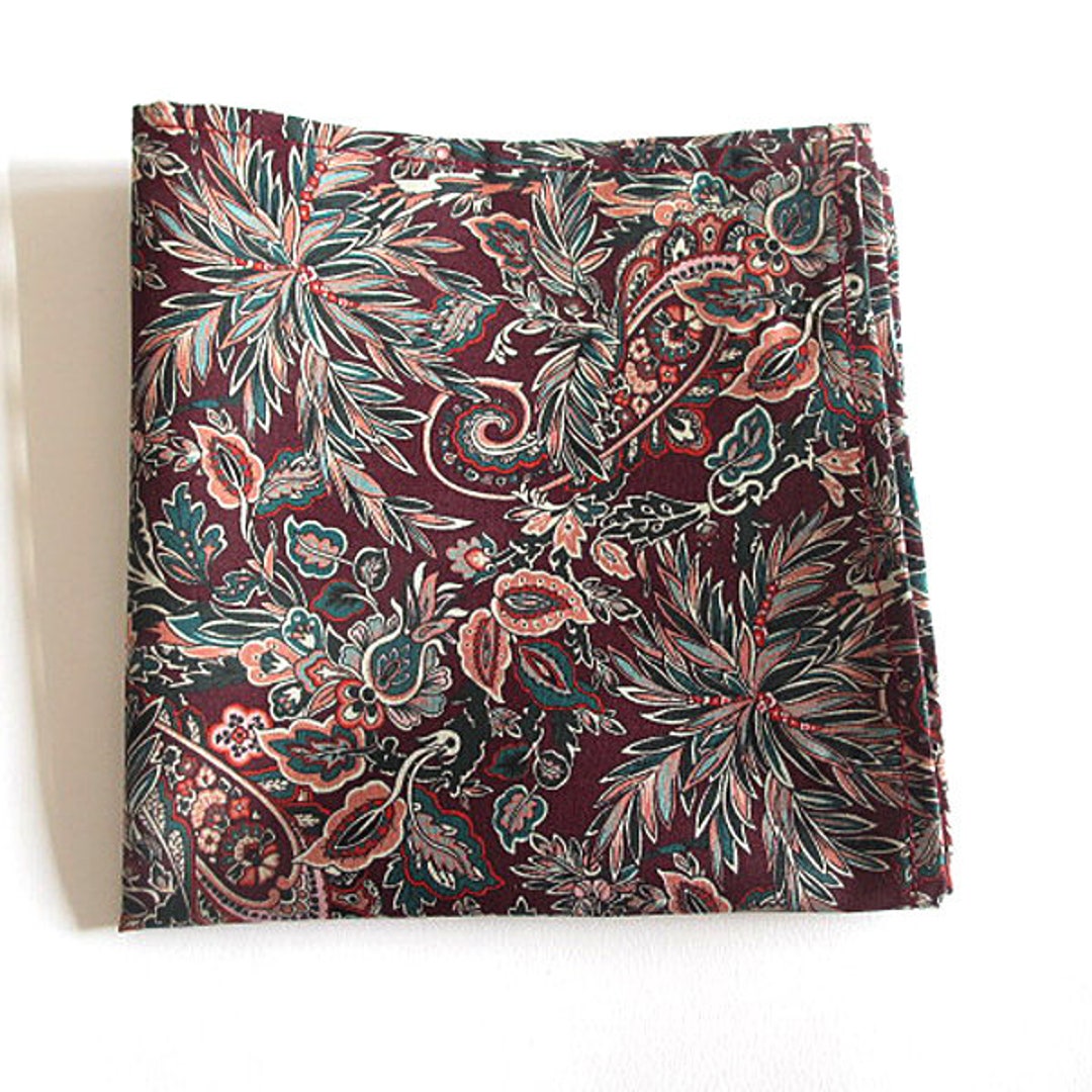 Liberty Print Pocket Square in "far Away" in Lovely Autumn Colours ...