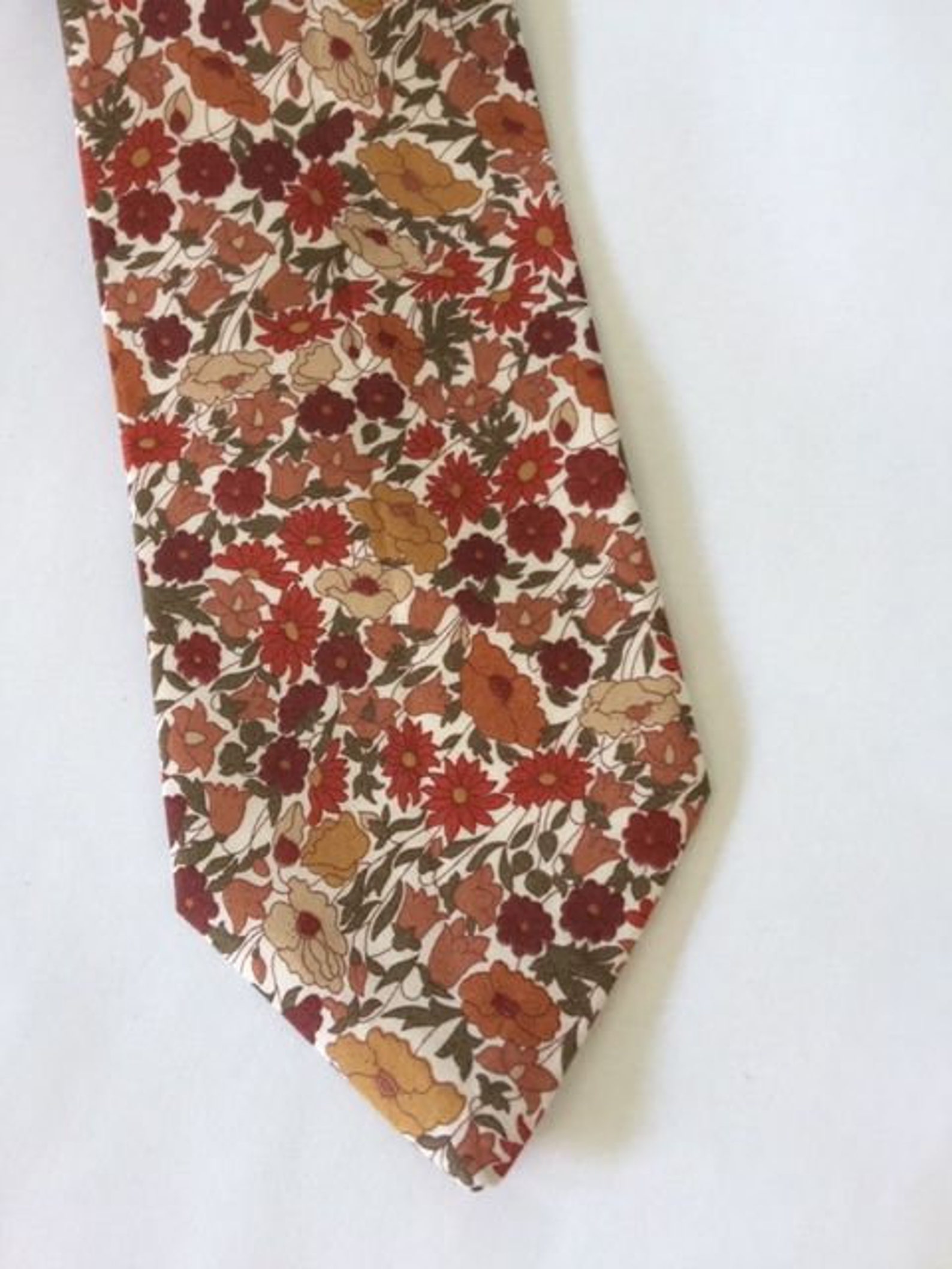 Liberty Print Men's Necktie Made in Poppy & Daisy ~ Floral Necktie in ...