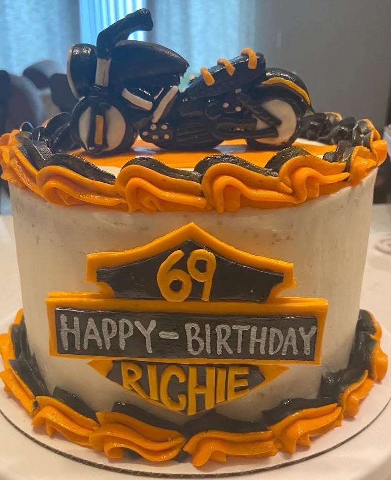 Edible Harley Davidson Cake Topper - Etsy