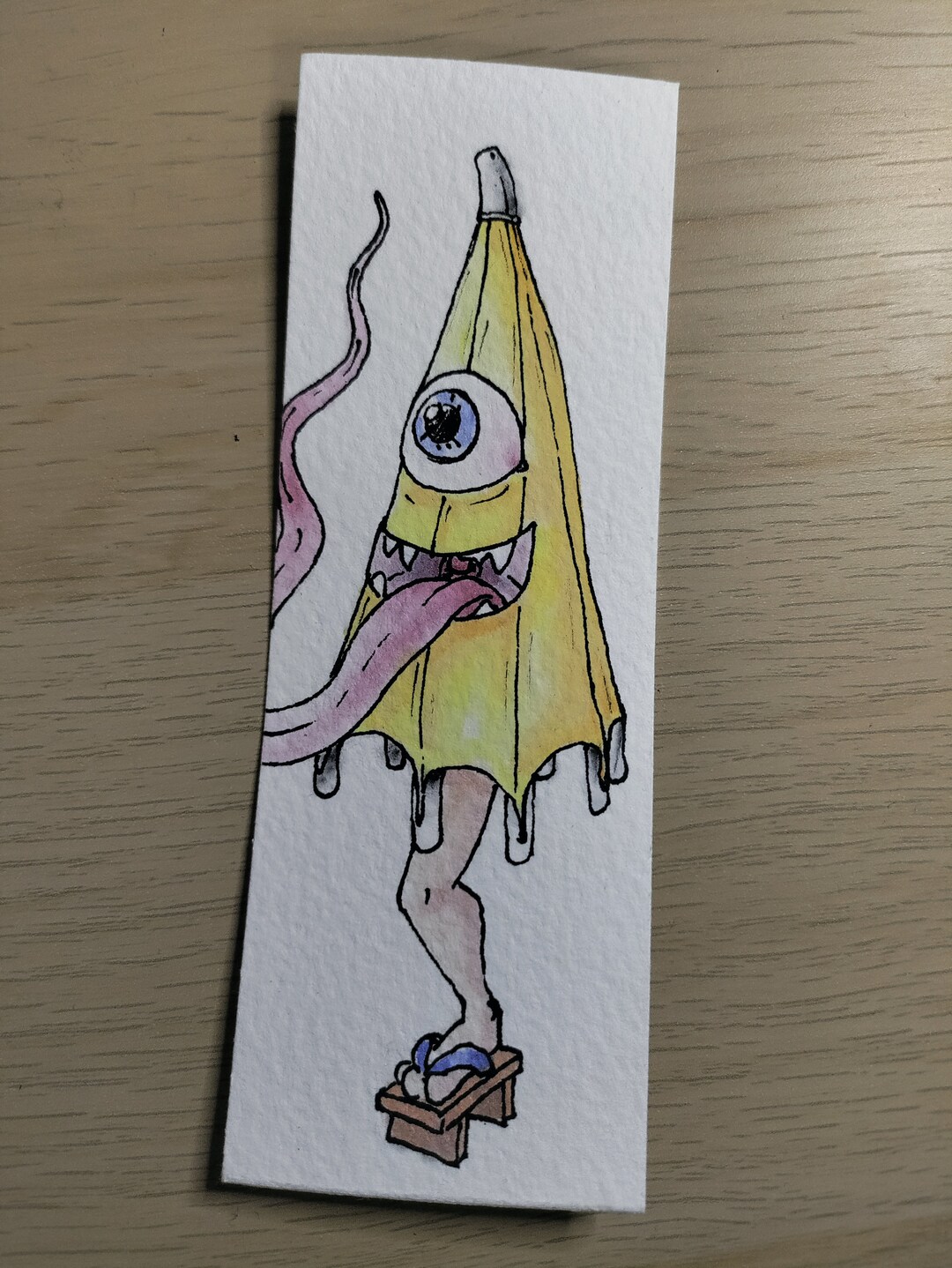 Yokai Hand Painted Bookmark Watercolour Kasa-obake Ghost Japanese ...