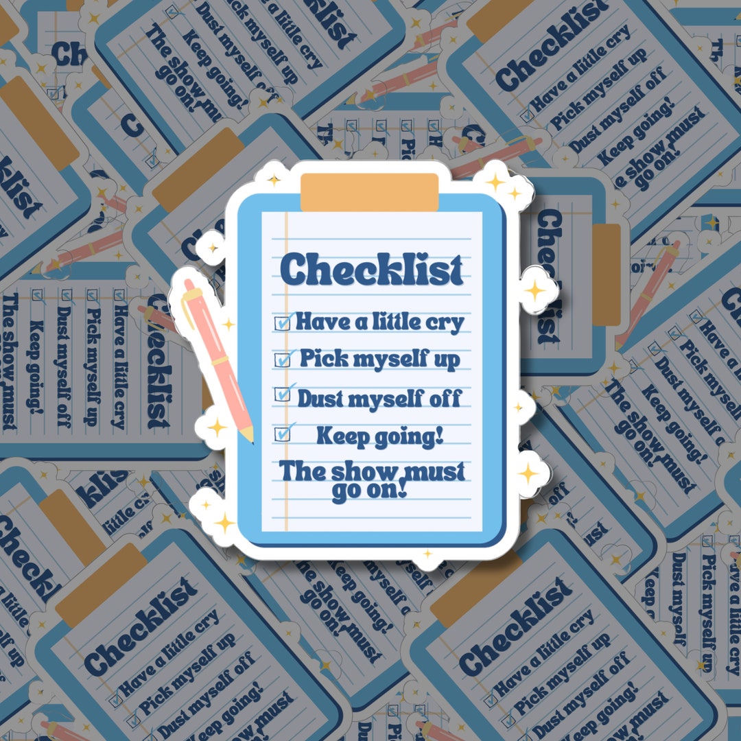 Blue Dog Checklist Kiss-cut Stickers - Etsy