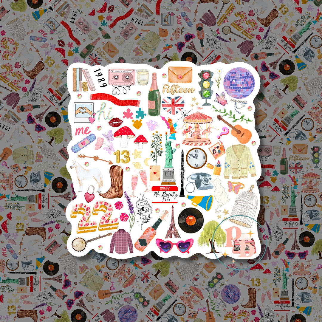 Lover Era Collage Print Kiss-cut Sticker/ Waterbottle Sticker/ Laptop ...