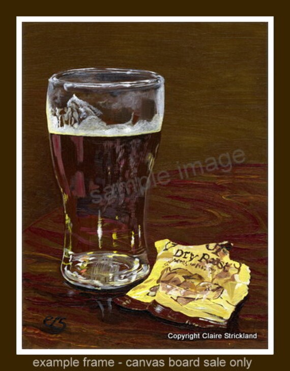 Painting Craft beer still life original oil painting on canvas 9x12 Art ...