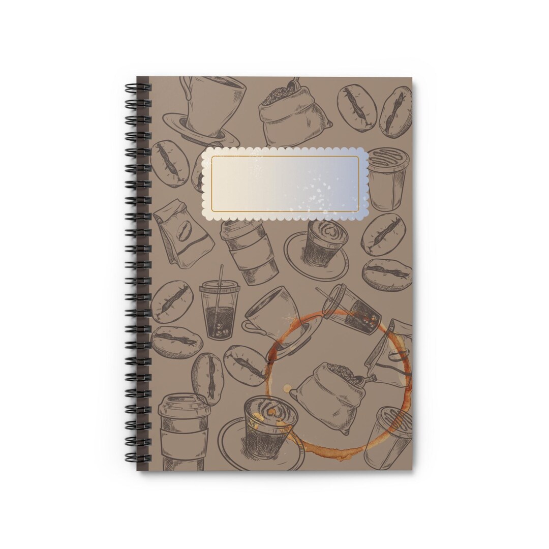 Coffee-themed Spiral Notebook: Lined Journal for Creative Writing - Etsy