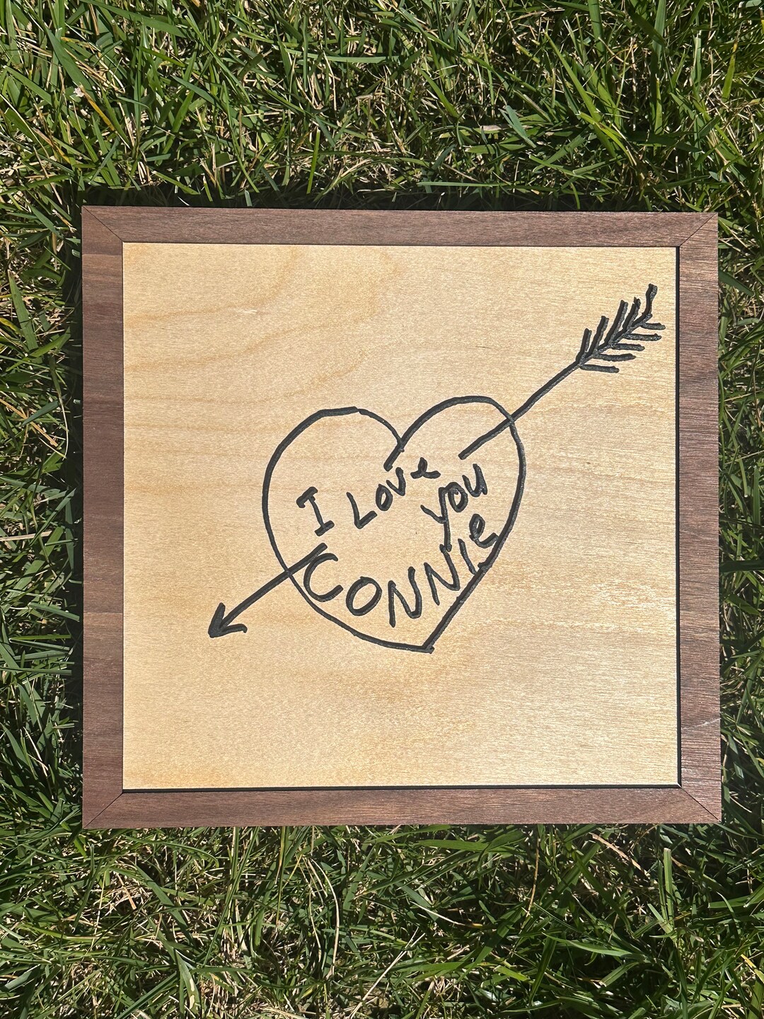 Handwriting Art | 3D Custom Hand-drawn Wooden Sign | Kids Drawing Sign ...