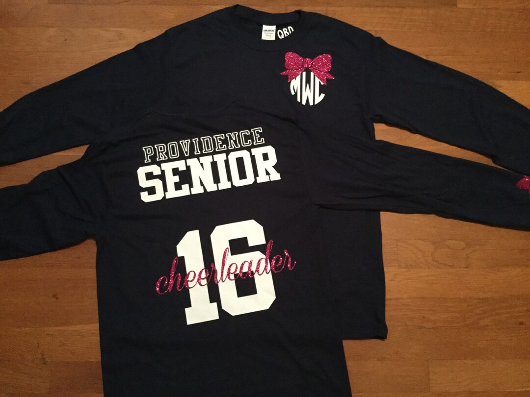 Custom Cheerleading Team Long Sleeve Tees | Personalized Monogram and ...