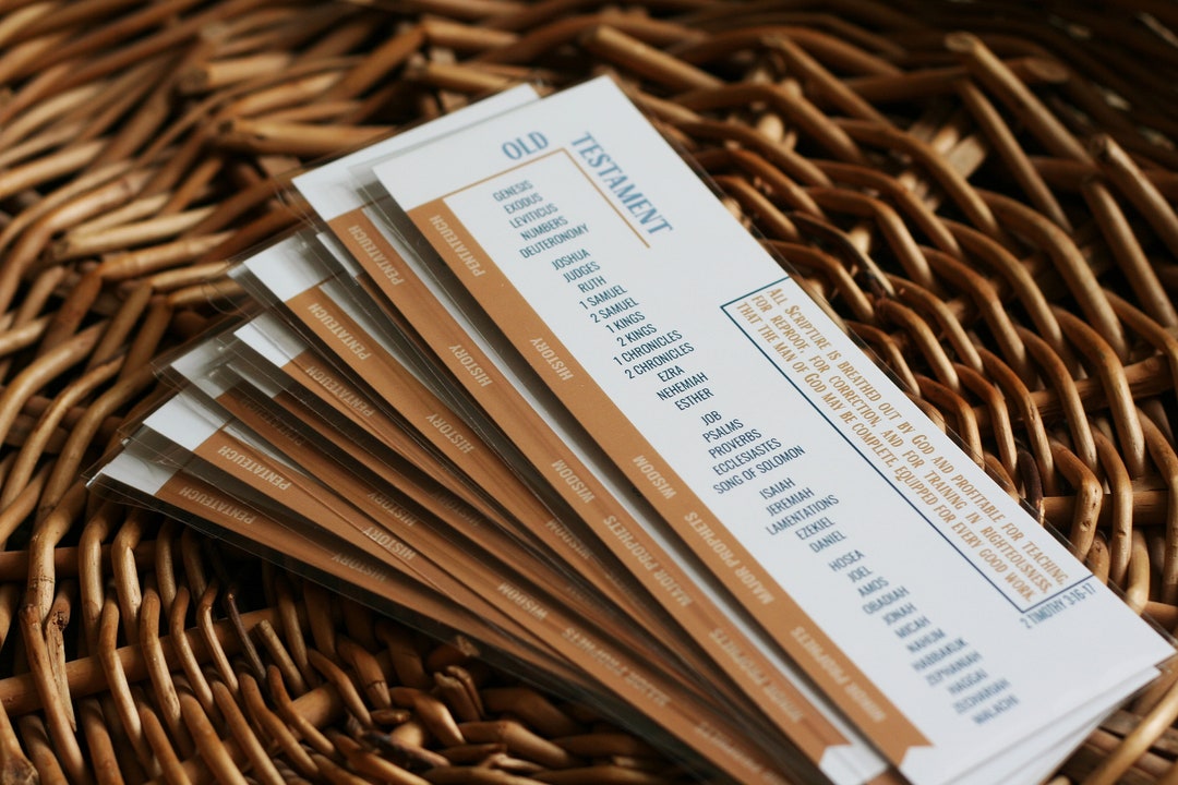 Books of the Bible Bookmark Bundle, Set of 10, Scripture Bookmark, Old ...