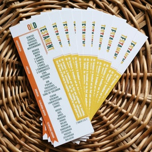 Books of the Bible Bookmark Bundle for Kids, Set of 10, Scripture ...