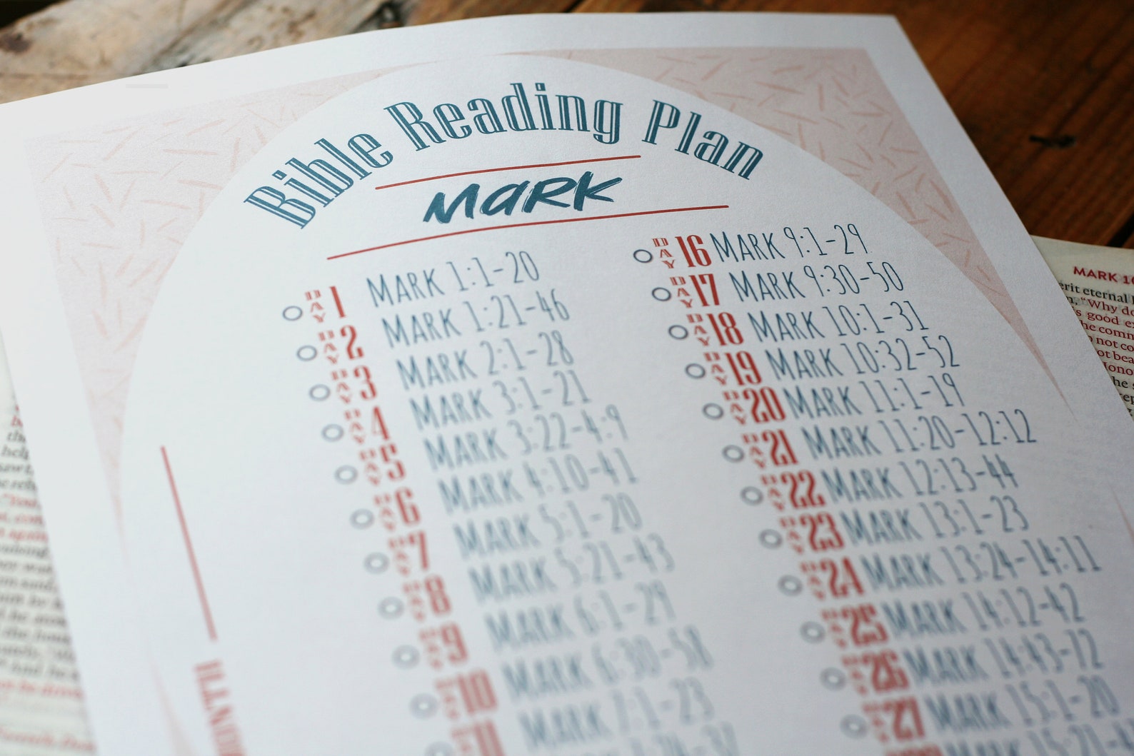 Mark Reading Plan, Bible Reading Plan for Kids, Printable Bible Reading Plan - Etsy
