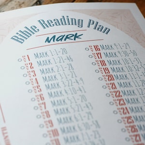 Mark Reading Plan, Bible Reading Plan for Kids, Printable Bible Reading ...