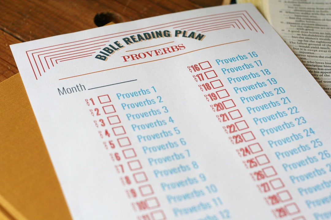 Proverbs Reading Plan, Bible Reading Plan for Kids, Printable Bible ...